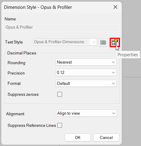 Dimension text size in Opus is off when switching between Metric and Imperial in CAMduct