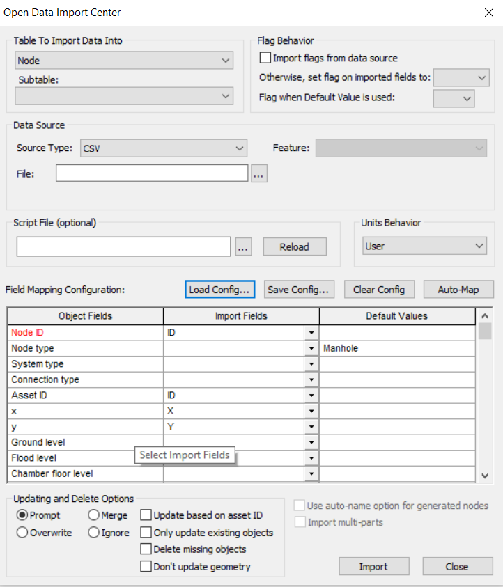 Importing InfoSewer to InfoWorks ICM - Step 1 Import Nodes and Create Subcatchments in the ...