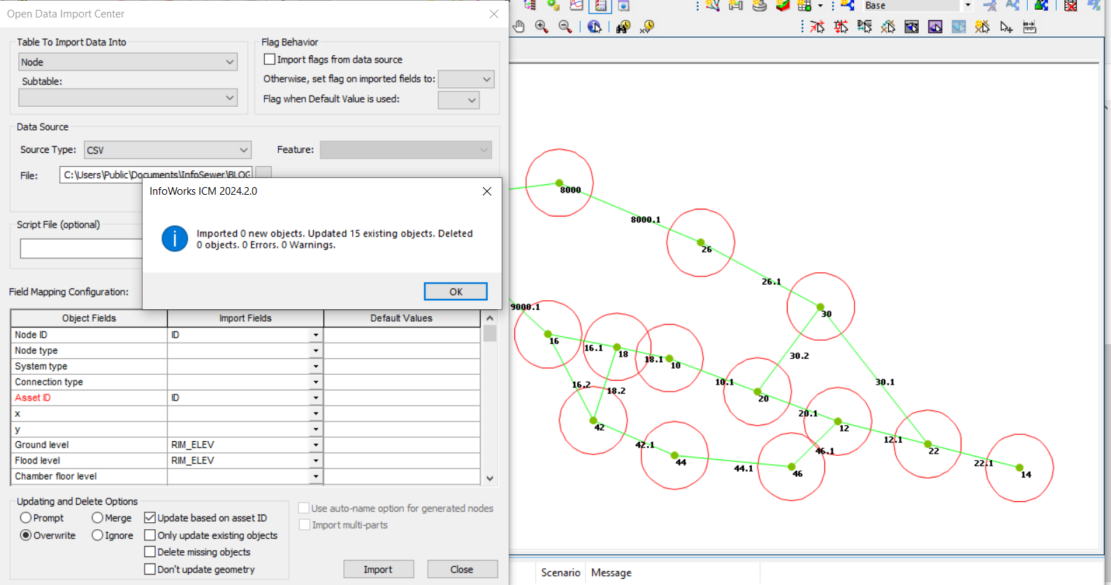 Importing Infosewer To Infoworks Icm Step 3 Import Manhole Hydraulics In The Import Of 