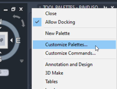 How to create custom tool palettes for a P&ID workspace in AutoCAD Plant 3D