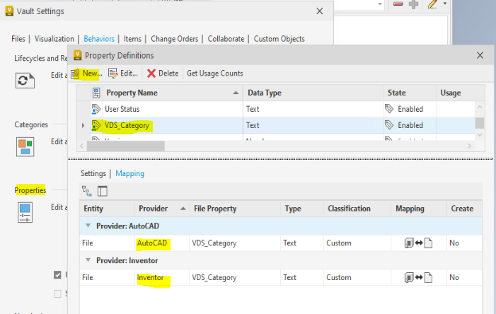 How to configure Data Standard (=VDS) for correct Inventor file category assignment in Vault