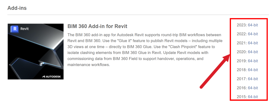 Where to find BIM 360 Glue add-in for Revit