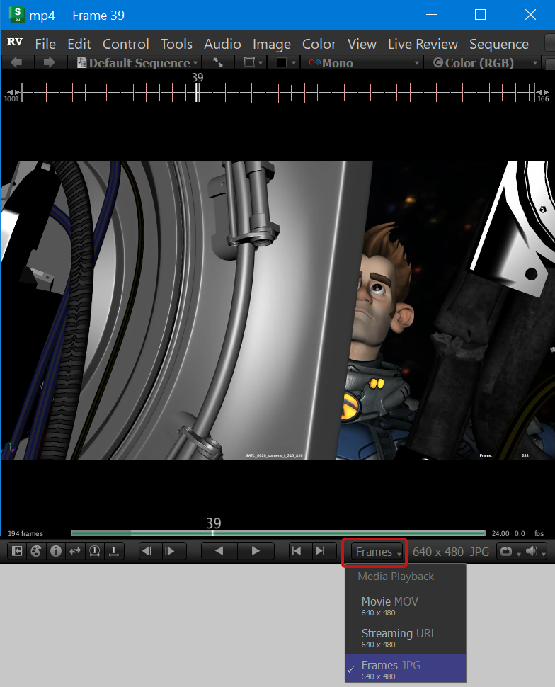在远程ShotGrid RV实时查看会话中，源选择更改不会从“Presenter”传递到“客户端”