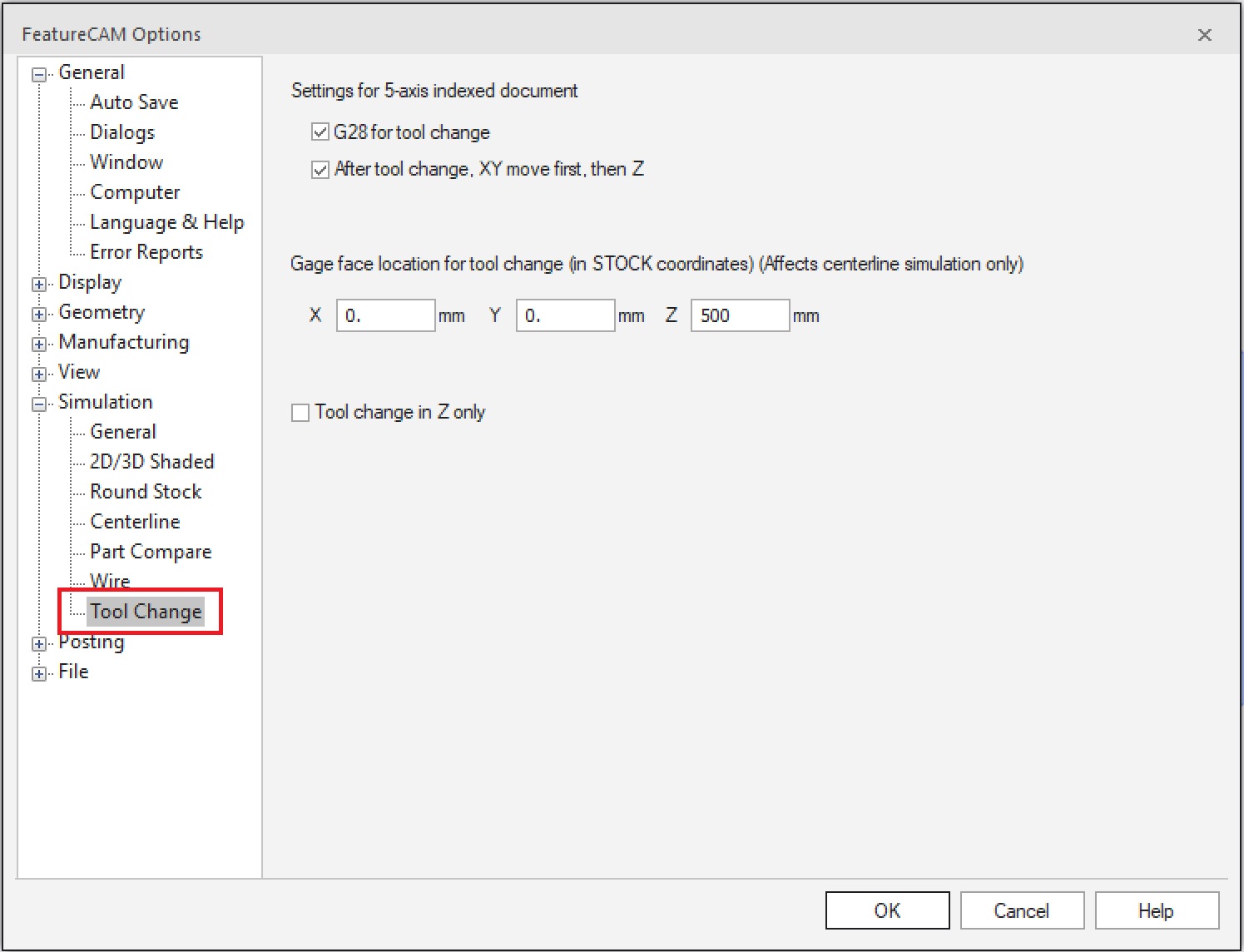 3D simulation shows an inconsistent tool gouging or collision into the part in FeatureCAM
