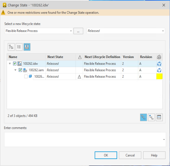 "File is not the latest" restriction when attempting to change state or ...