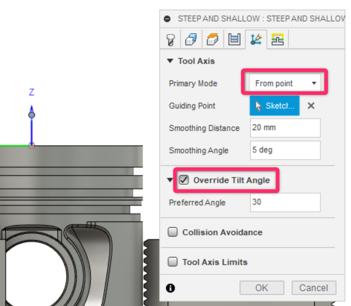 How to machine a cavity with an undercut area in Fusion 360