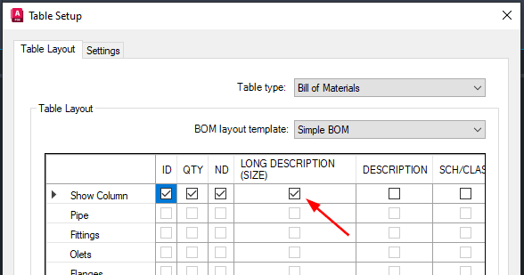 Elbow Suffix "cutback to..." not showing in the isometric BOM of ...
