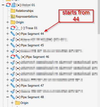 After changing pipe in Pipe Styles display names for pipe segments increased item number in ...