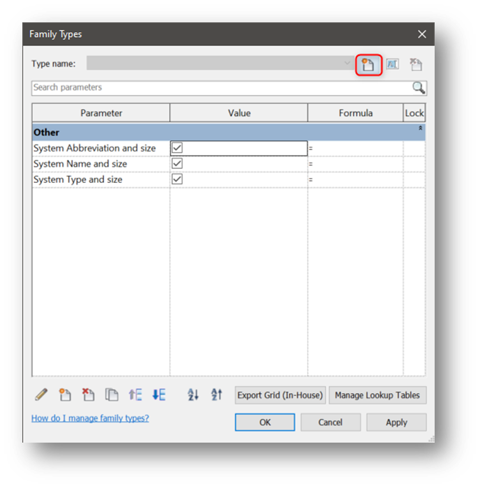 How to create a tag family to have one family with all the different label types in that family ...
