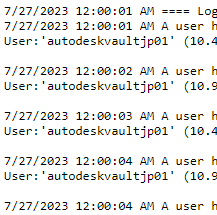 Vault Logs Date Format differs from Windows Date format