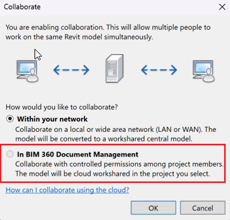 "The model could not be saved to the cloud due to an error" when starting collaboration from Revit