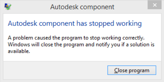 "Program has stopped working" when closing Revit with Event Log: Faulting module name: ntdll.dll