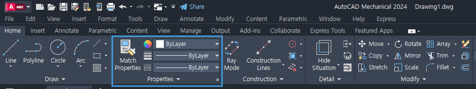 How to add AutoCAD ribbons or parts of them in AutoCAD Mechanical
