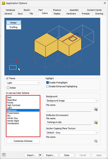 Projected geometry in sketches changes from purple to yellow in ...