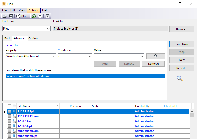 How to search for files that miss a visualization/preview in Vault