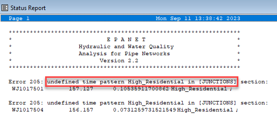 EPANET junction demands are not importing into InfoWater Pro