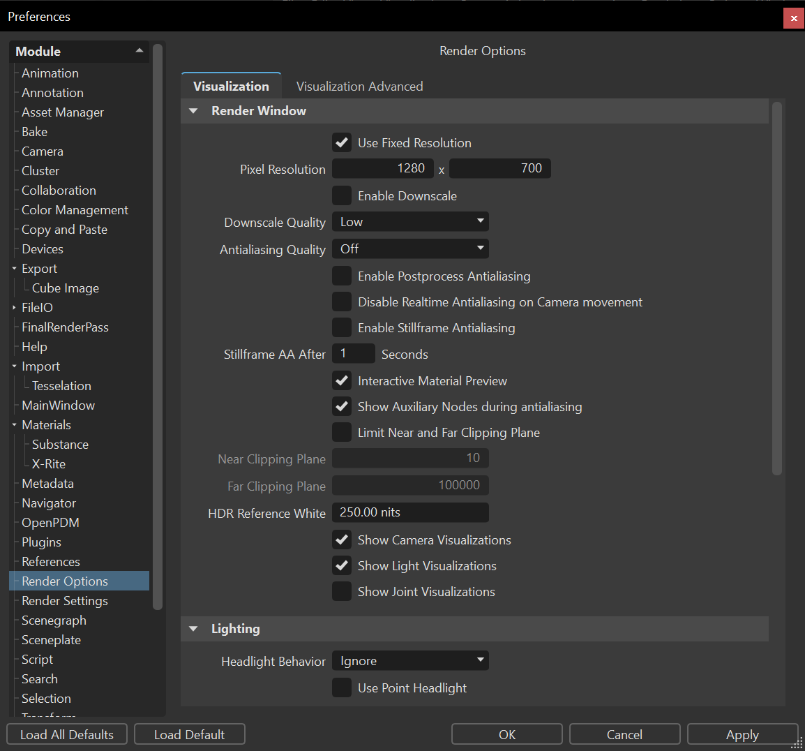 How to use Render Window Size setting User Preferences in VRED?