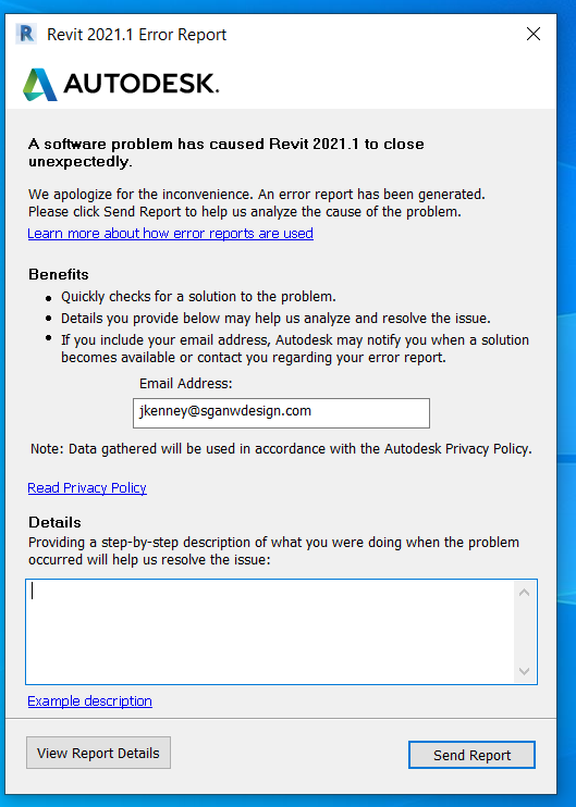 Revit crashes when opening a cloud workshared model from BIM 360