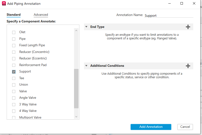 How to annotate the support by its tag in an isometric drawing in ...