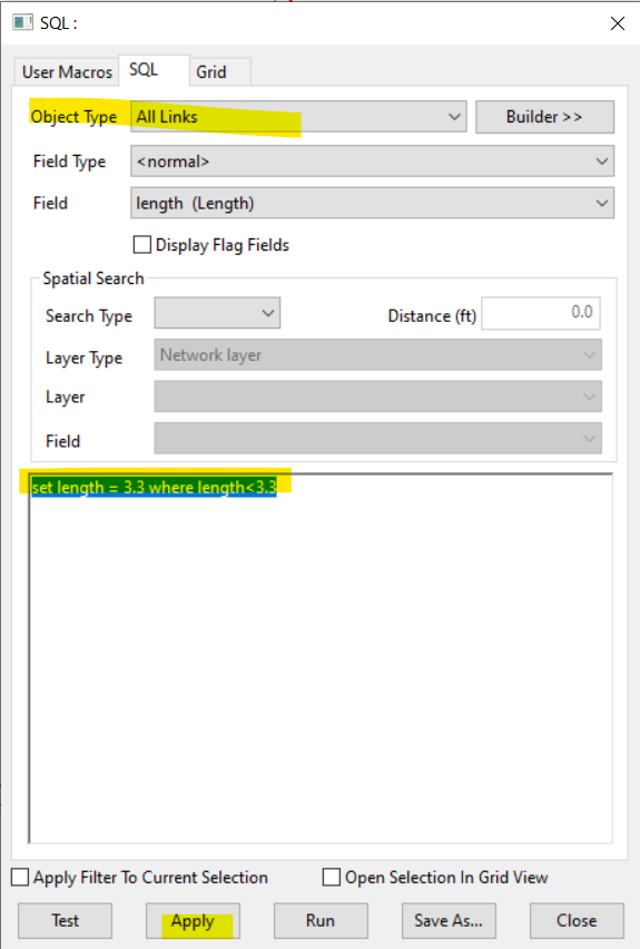 How to use SQL to find short links in ICM that violate the Minimum Length Rule in ICM