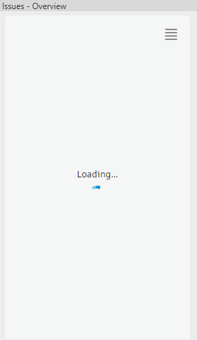 "Couldn't find corresponding published model in Issues add-in [...]" or a loading circle appear ...