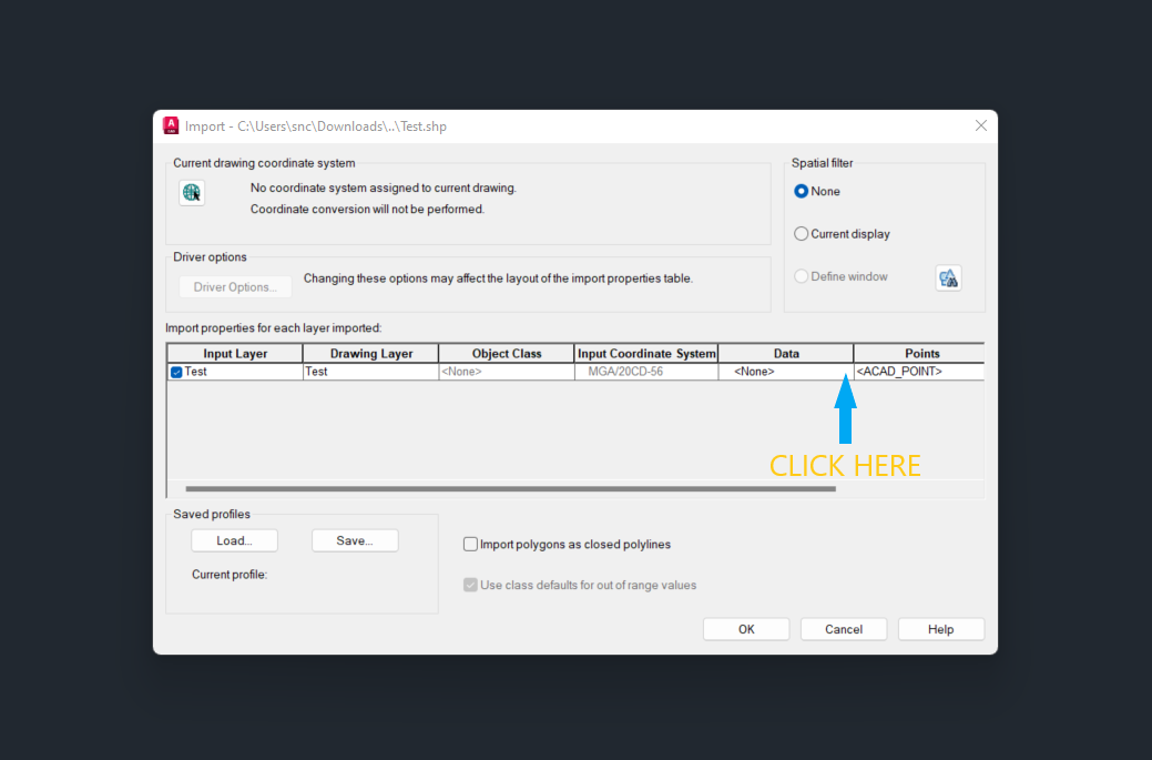 Unable To Import Object Data From SHP File In Civil 3D Via MAPIMPORT
