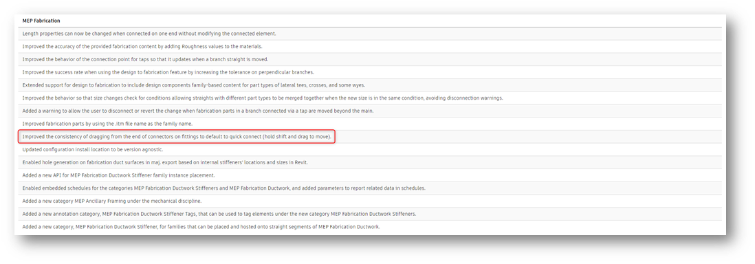 When grab and move already placed fabrication part to connect it to ...