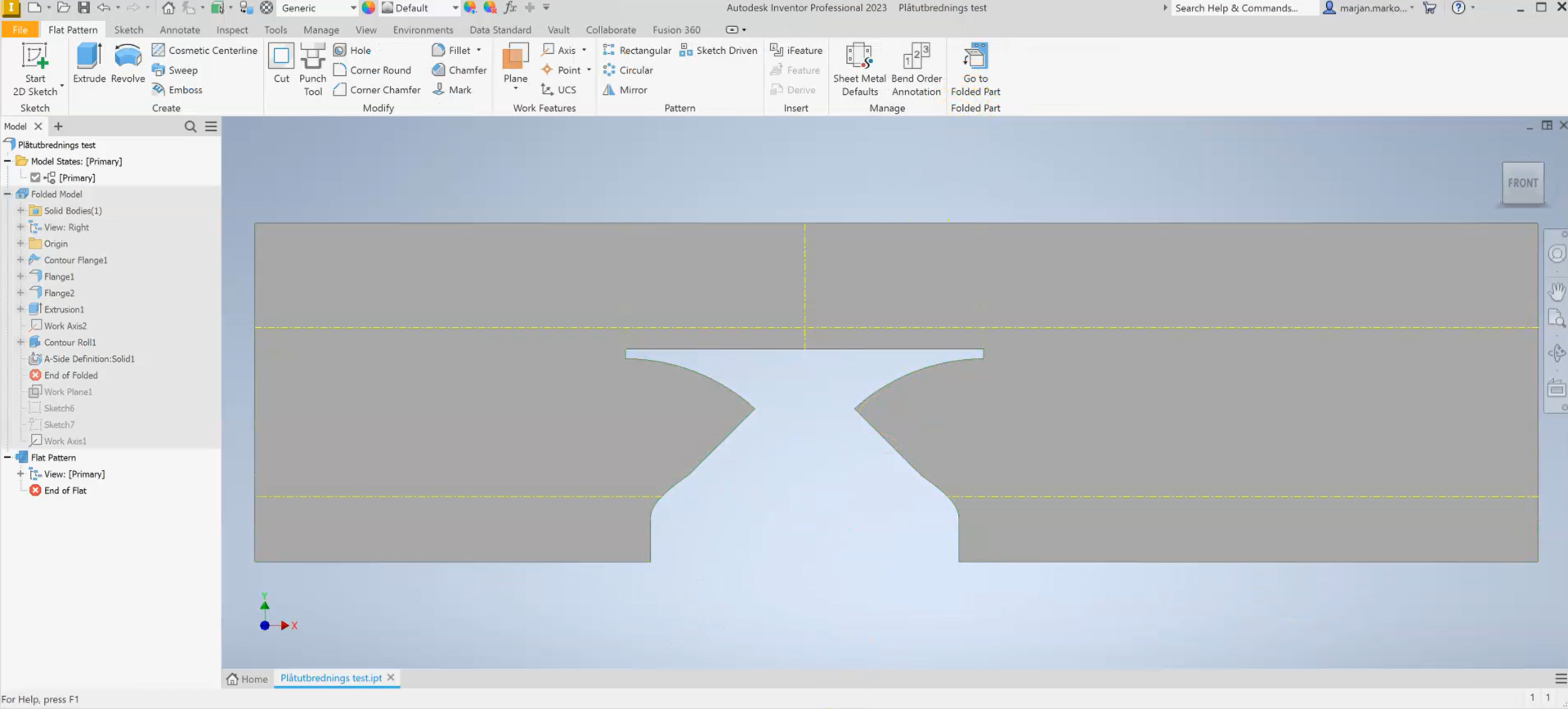 Cannot create flat pattern in 2024 version of Inventor