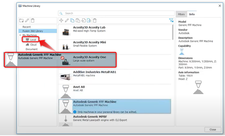 How to add an unsupported additive manufacturing printer to Fusion