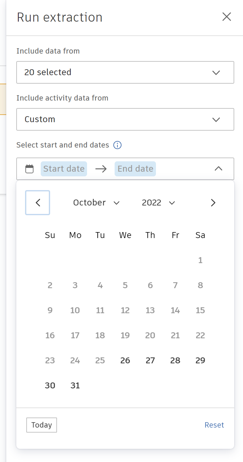 It isn't possible to extract data older than one year from ACC Data ...
