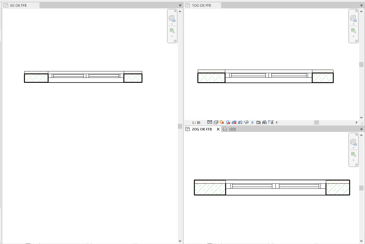 Wall cut representation displays differently for different floor plans ...
