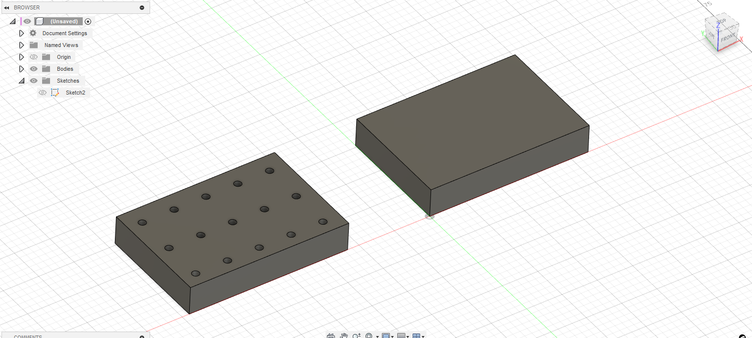 Hole pattern does not copy across multiple bodies in Fusion