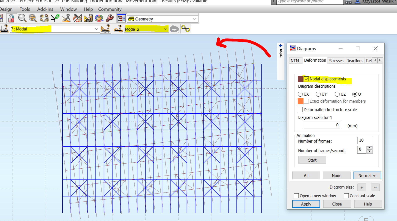 How to identify torsional vibration modes for model in Robot Structural ...