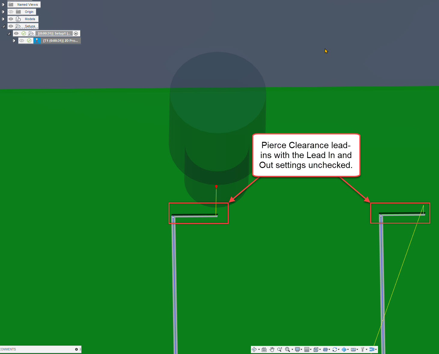 Fusion Help 2d Profile Has Lead In Despite Lead Inout Being Off In Fusion 360 Autodesk 