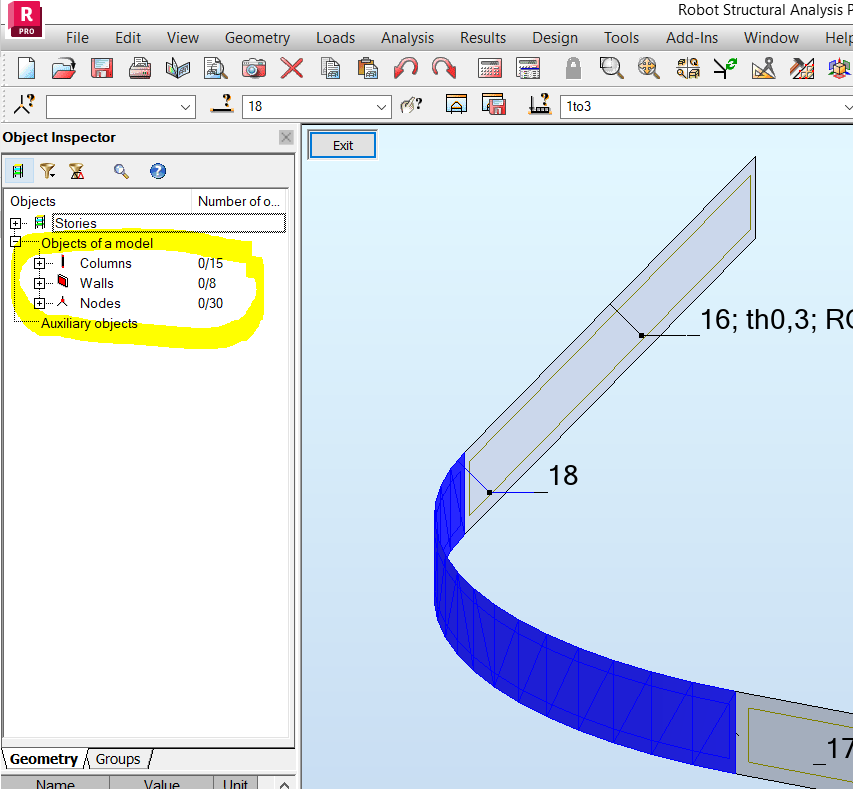 Curved wall not recognized as panel after model export from Revit to Robot Structural Analysis