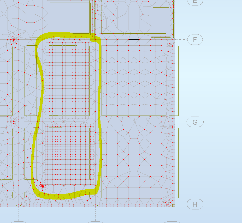 Too fine mesh followed by incoherent mesh warning for selected panels in Robot Structural Analysis