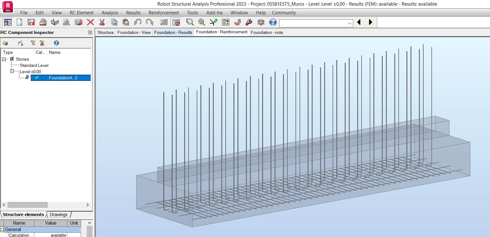 Robot Structural Analysis で剪断壁の下にコンクリート連続基礎を設計する方法