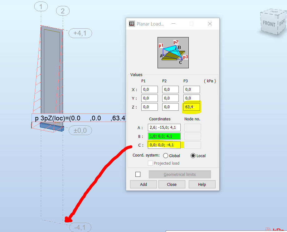 Incorrect value of soil loads presented for model in Robot Structural Analysis
