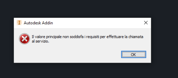 "Error 106 - The principal does not meet requirements to call this ...