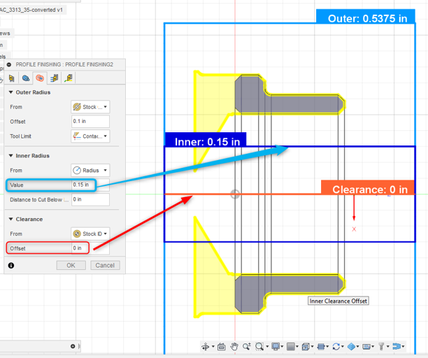 How to adjust turning toolpath so that the boring bar is not on the ...