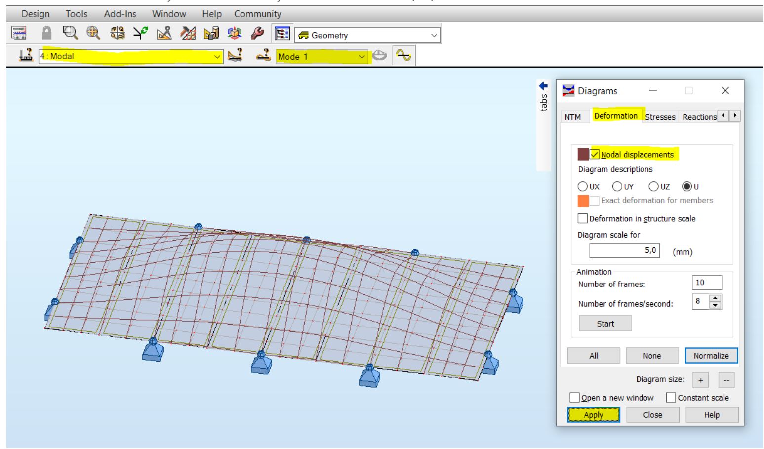 How to determine the natural frequency of a structure in Robot ...