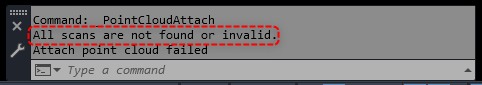 "All scans are not found or invalid..." when attaching RCP/RCS in ...