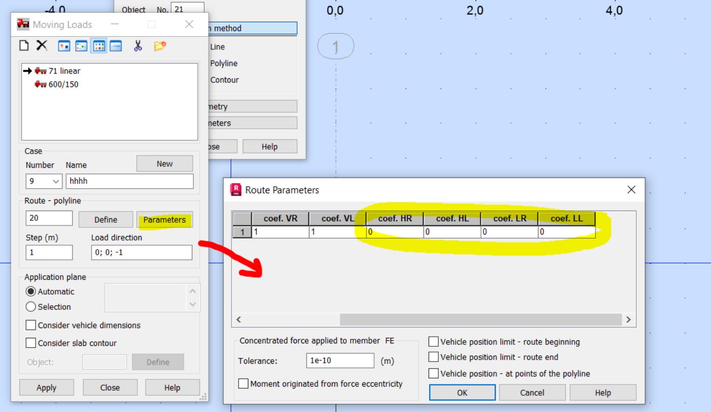 How to define horizontal forces for moving load case in Robot Structural Analysis