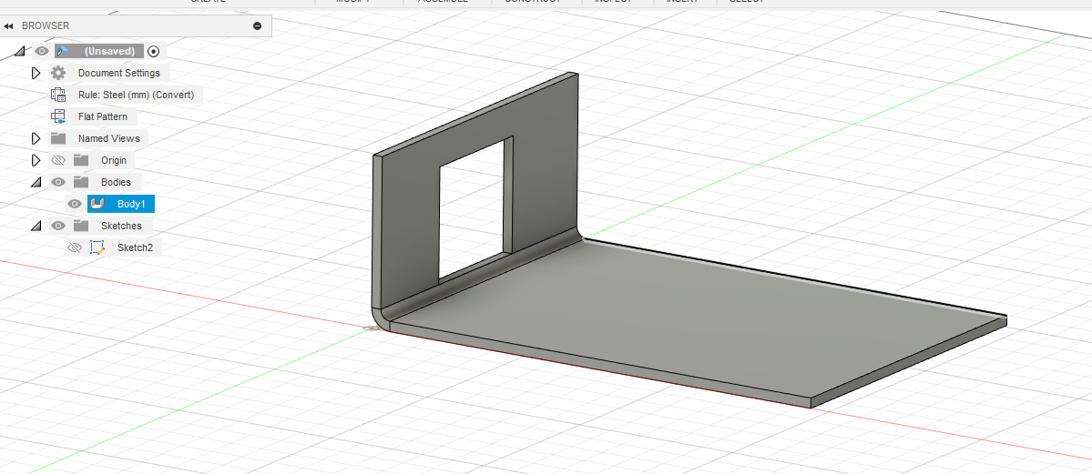 Create Flat Pattern with a cutout fails in Fusion