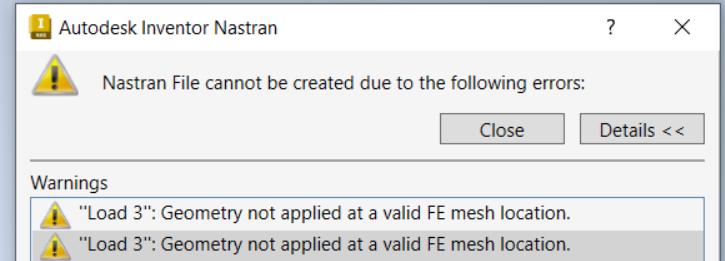 "Geometry not applied at a valid FE mesh location" for shell model with temperature loads ...