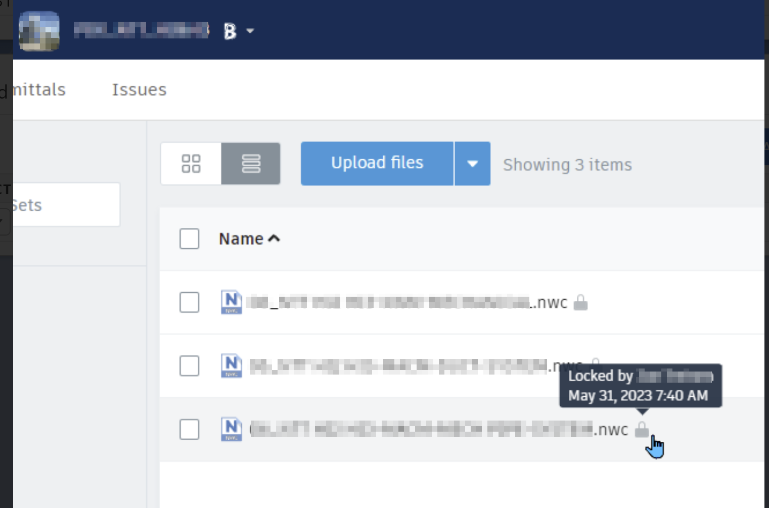 Navisworks Manage Locks Loaded Models In Both Acc And Desktop Connector When A File Is Opened