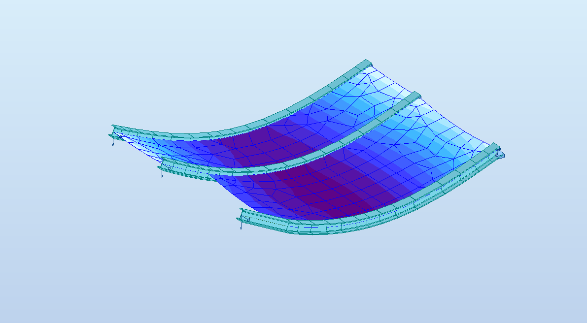 Incorrect shape of deformation for concrete deck supported by steel beams in Robot Structural ...