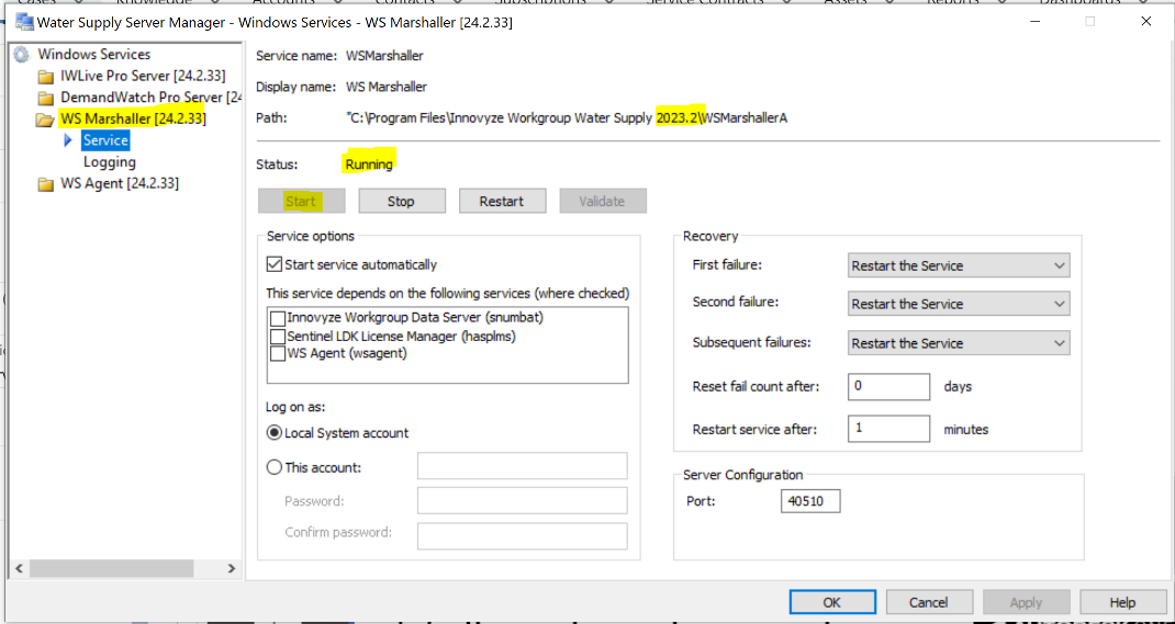 "WSMarshaller is not connected" or "Sim launch attempted while not ...