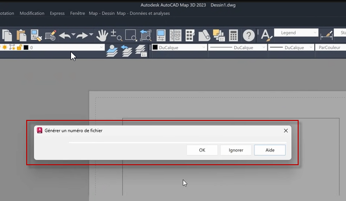 Vault Autocad Map 3d并非以 100 显示“生成文件编号”窗口