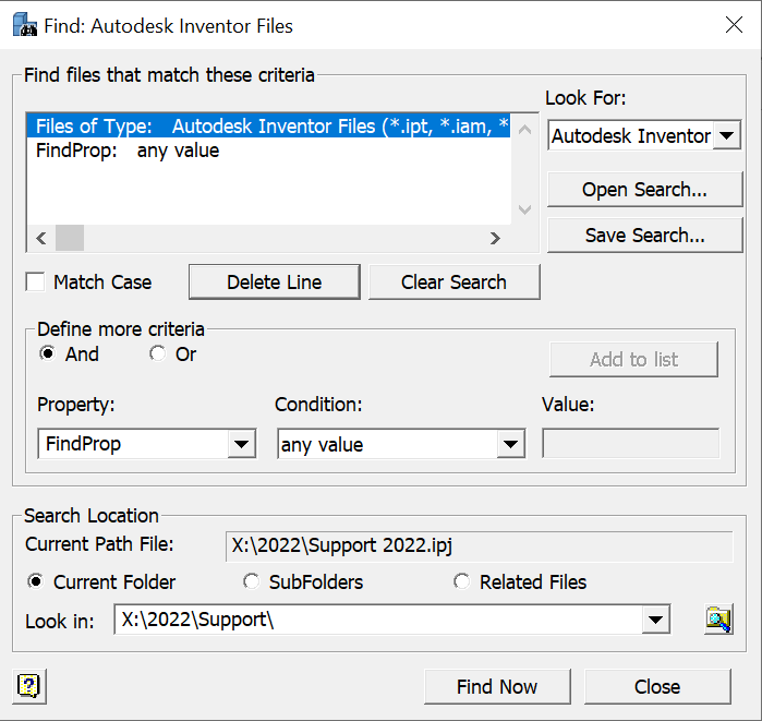 Cannot find files by custom iProperty in Design Assistant
